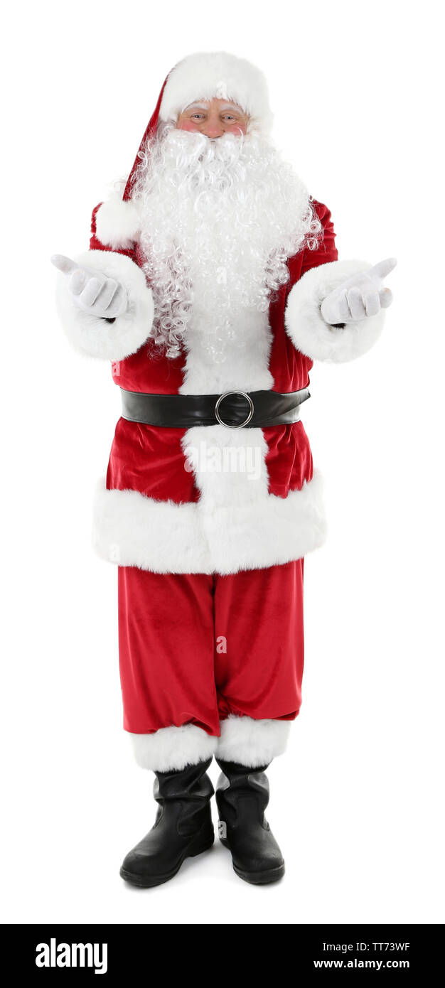 Santa Claus isolated on white background Stock Photo - Alamy