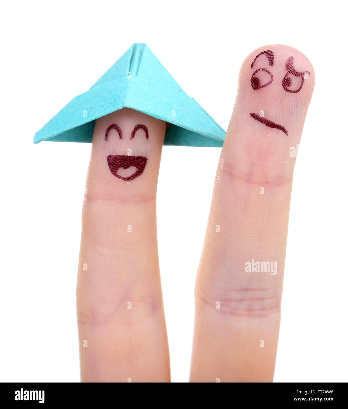 Finger face paint Cut Out Stock Images & Pictures - Alamy