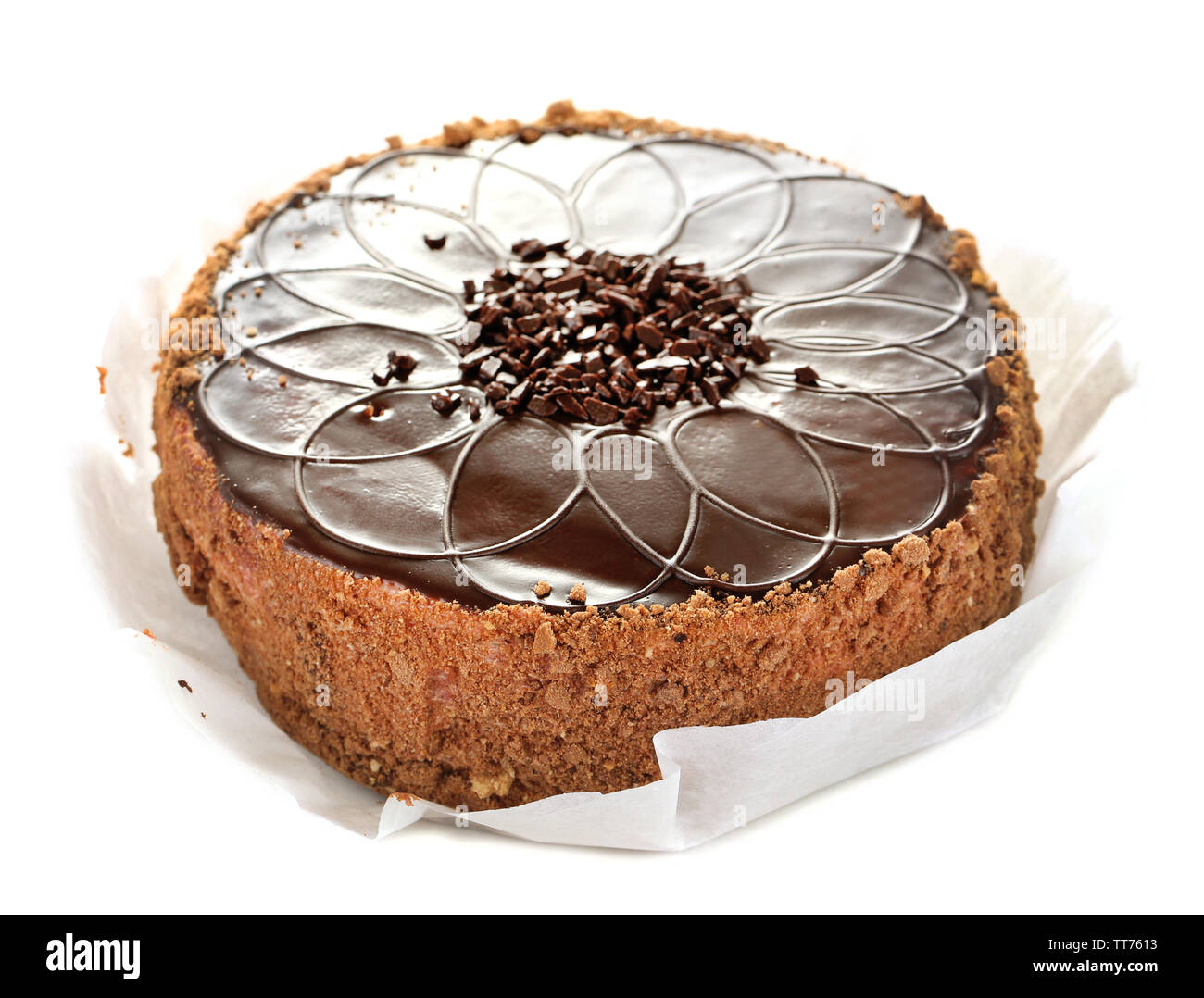 Tasty cake, isolated on white Stock Photo - Alamy