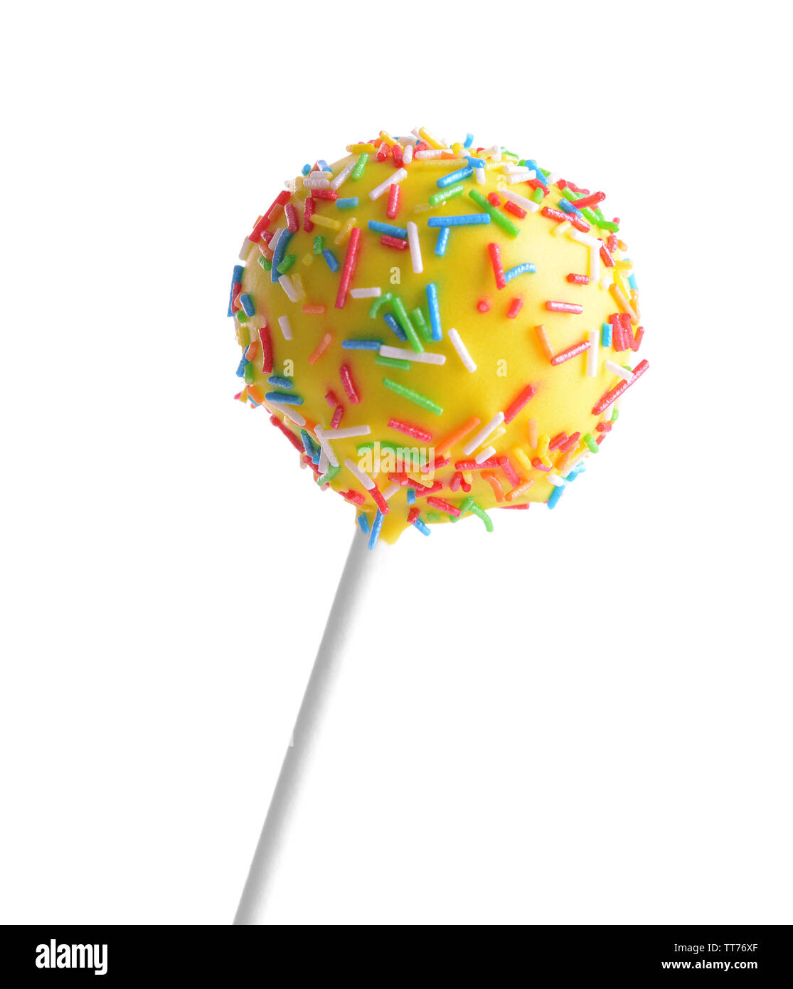 Sweet cake pop isolated on white Stock Photo - Alamy