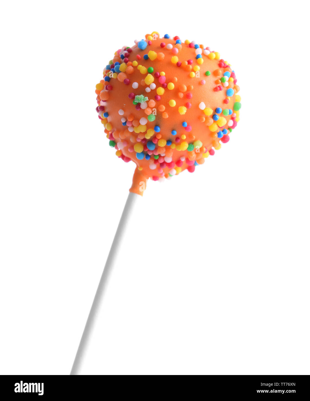 Sweet cake pop isolated on white Stock Photo - Alamy