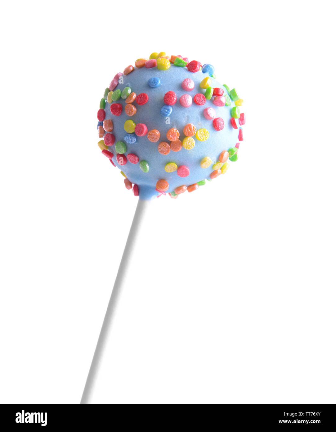 Sweet cake pop isolated on white Stock Photo - Alamy