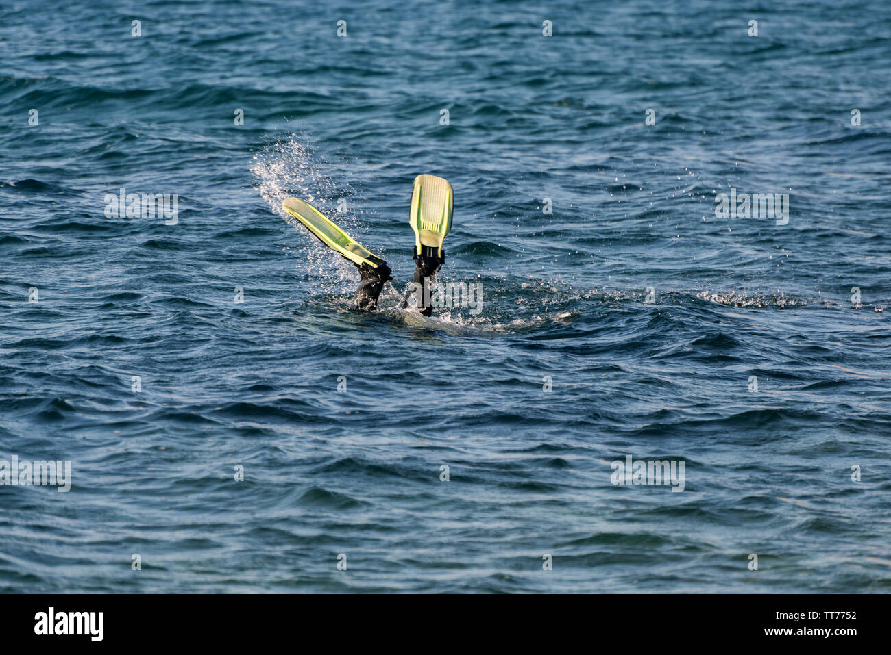 Diver flippers blue sea underwater hi-res stock photography and images ...