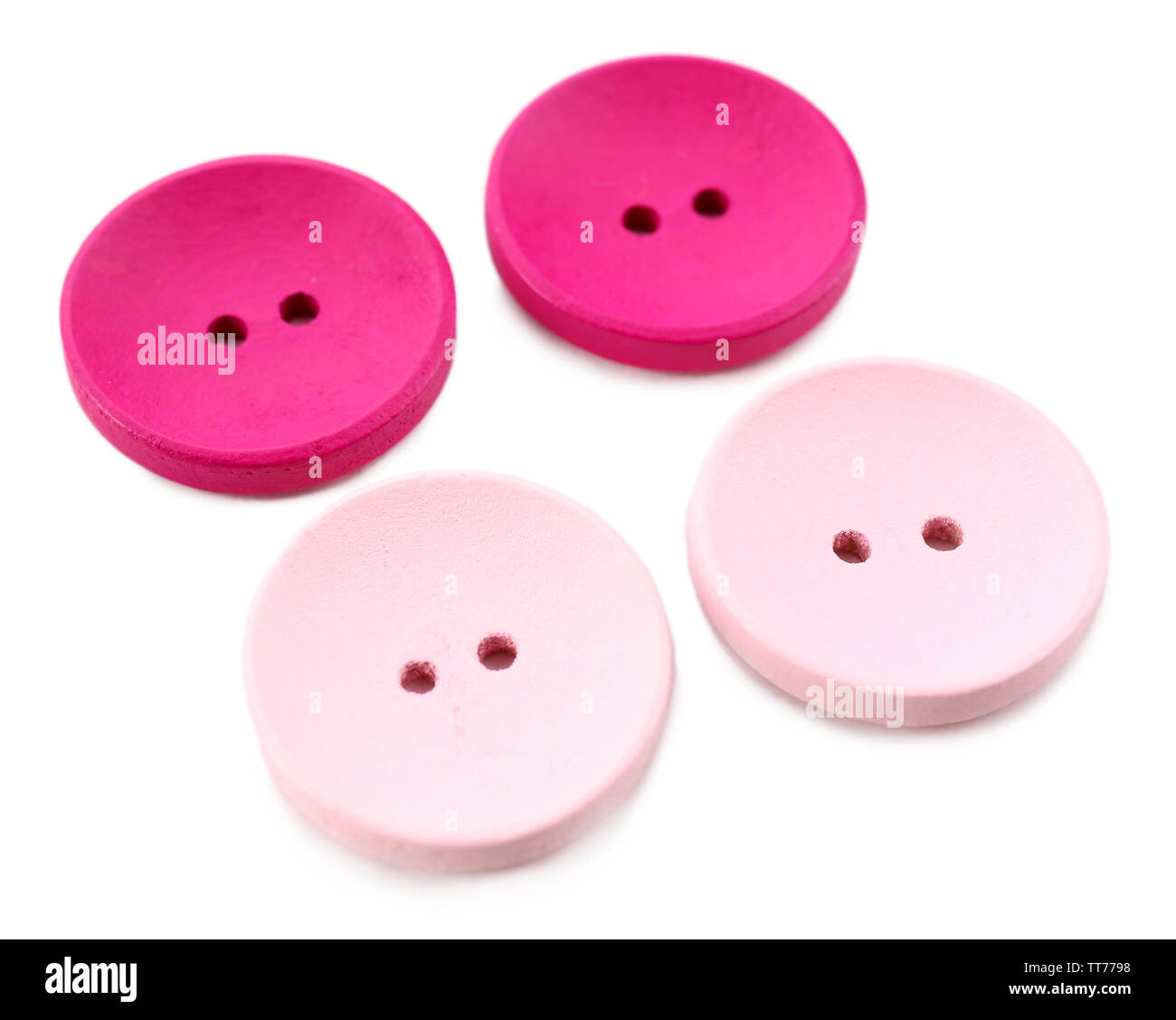 Colorful sewing buttons isolated on white Stock Photo - Alamy