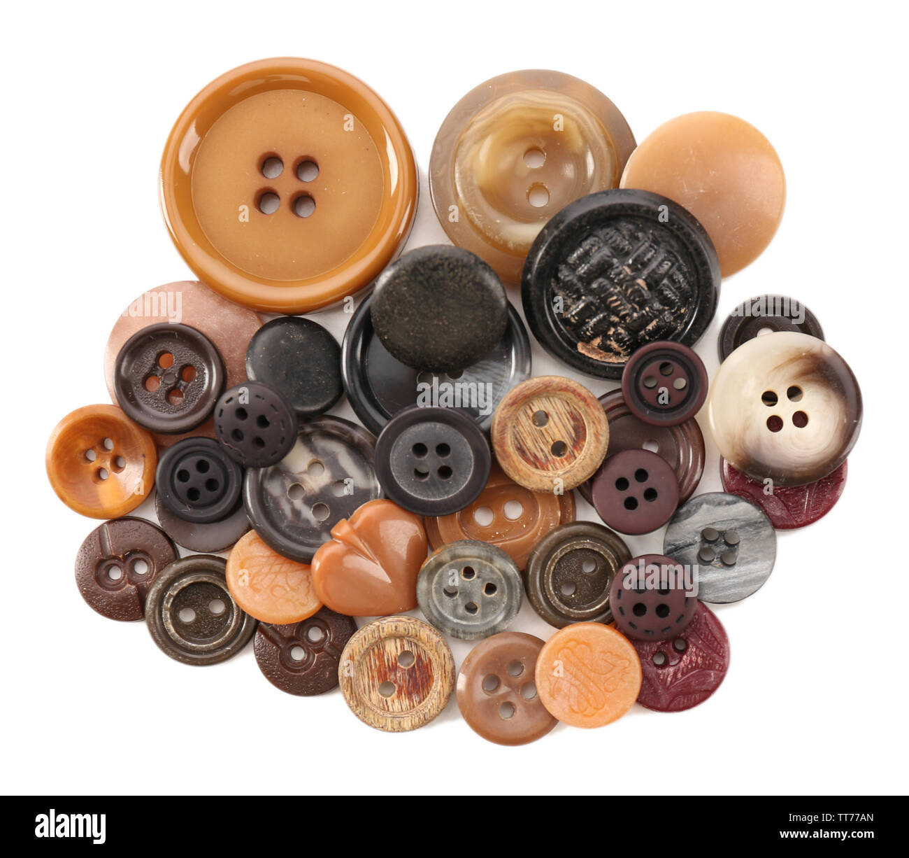 Various sewing buttons isolated on white Stock Photo - Alamy