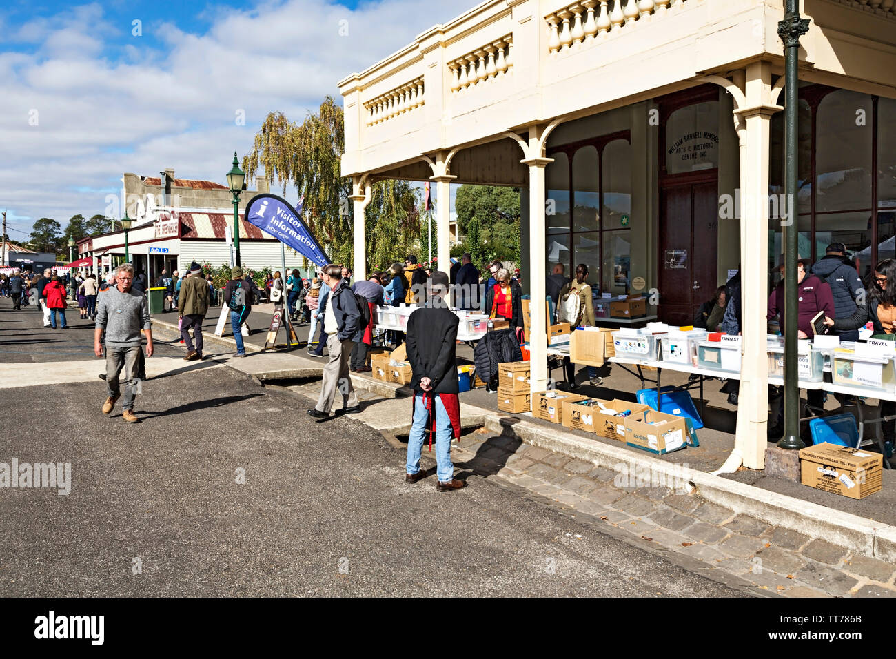 Clunes Booktown festival in the 1850`s gold mining town of Clunes in ...
