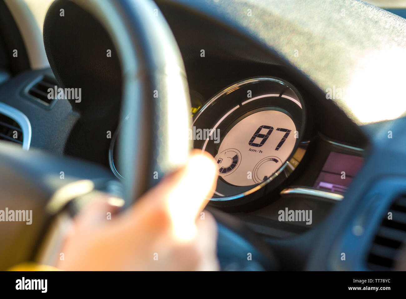 Hand gripping steering wheel car hi-res stock photography and images ...