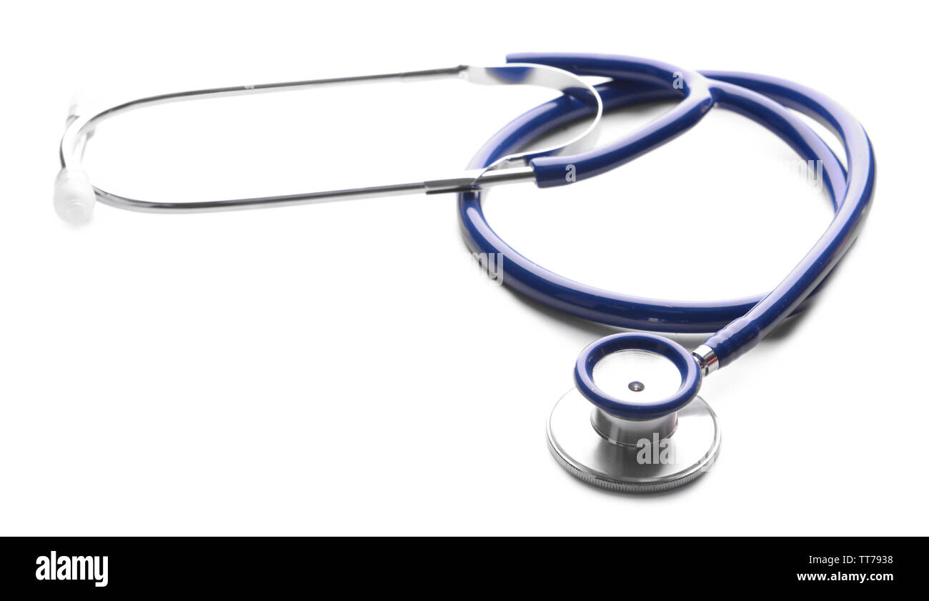 Stethoscope isolated on white Stock Photo - Alamy