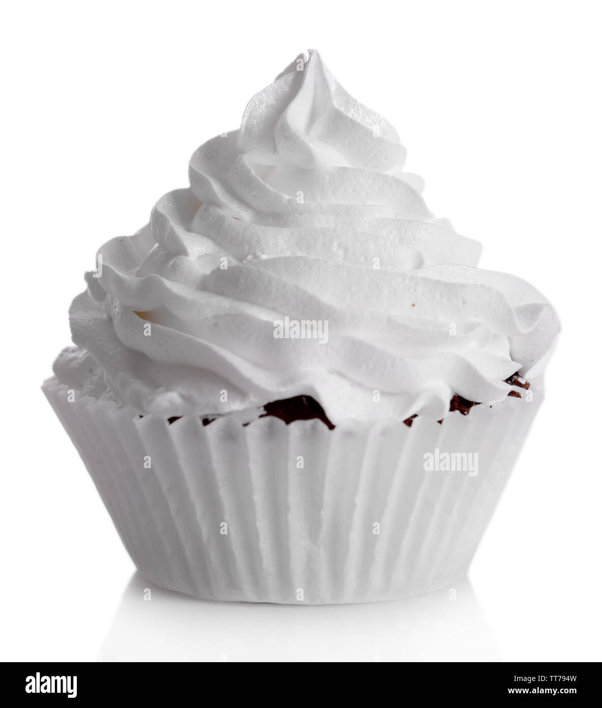 Delicious cupcake isolated on white Stock Photo - Alamy