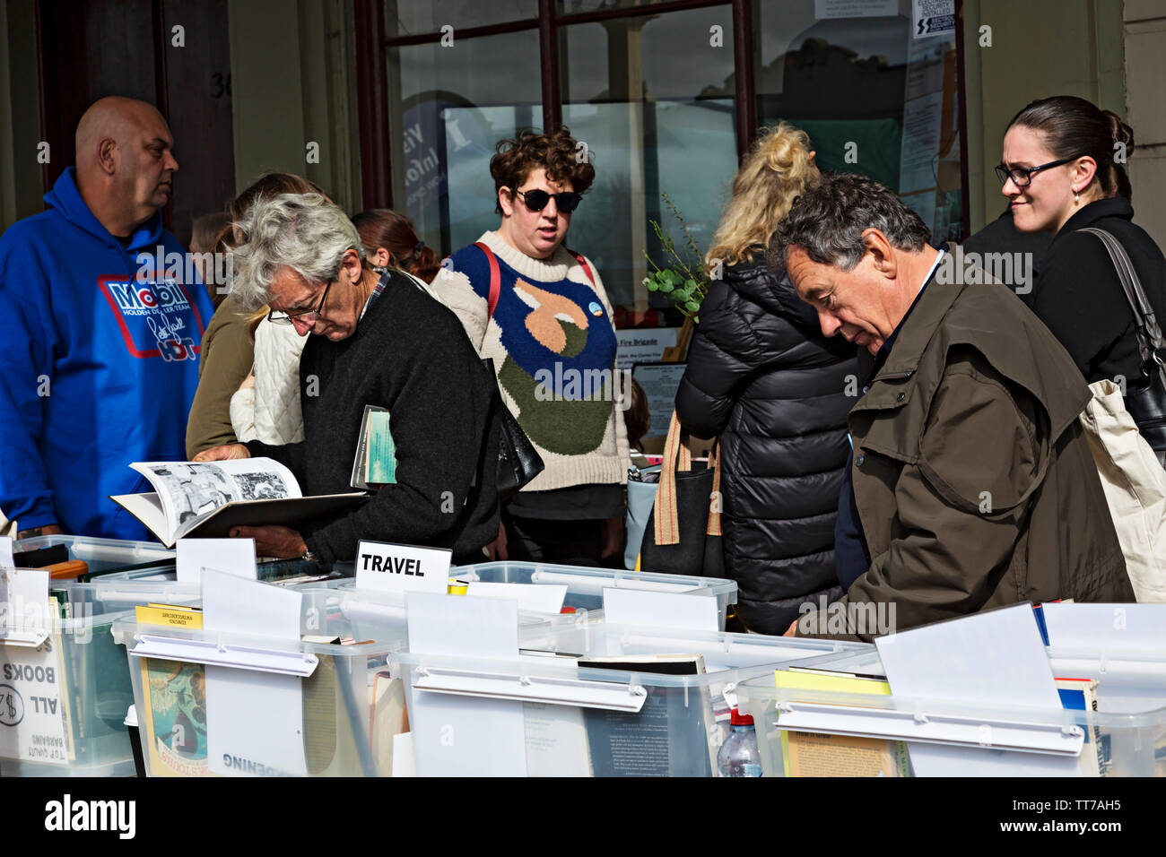 Book lovers read books at Clunes Booktown festival in the 1850`s gold ...