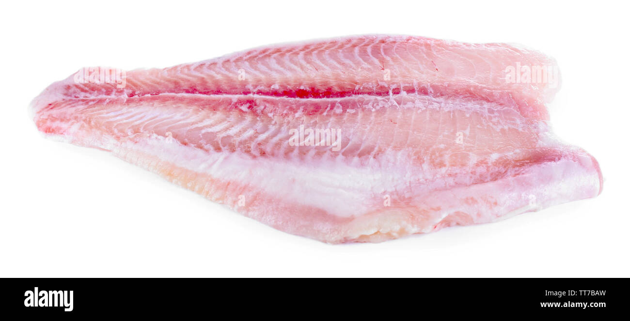 Pangasius fillet isolated on white Stock Photo - Alamy