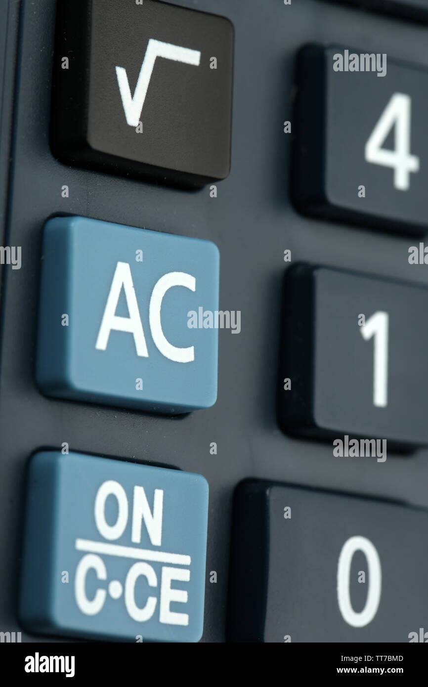 Macro view of calculator board Stock Photo - Alamy
