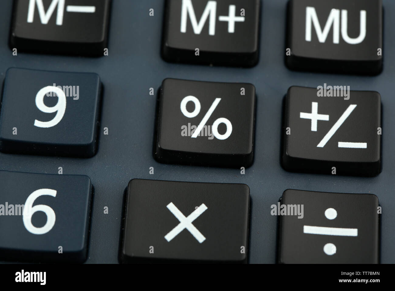 Macro view of calculator board Stock Photo - Alamy