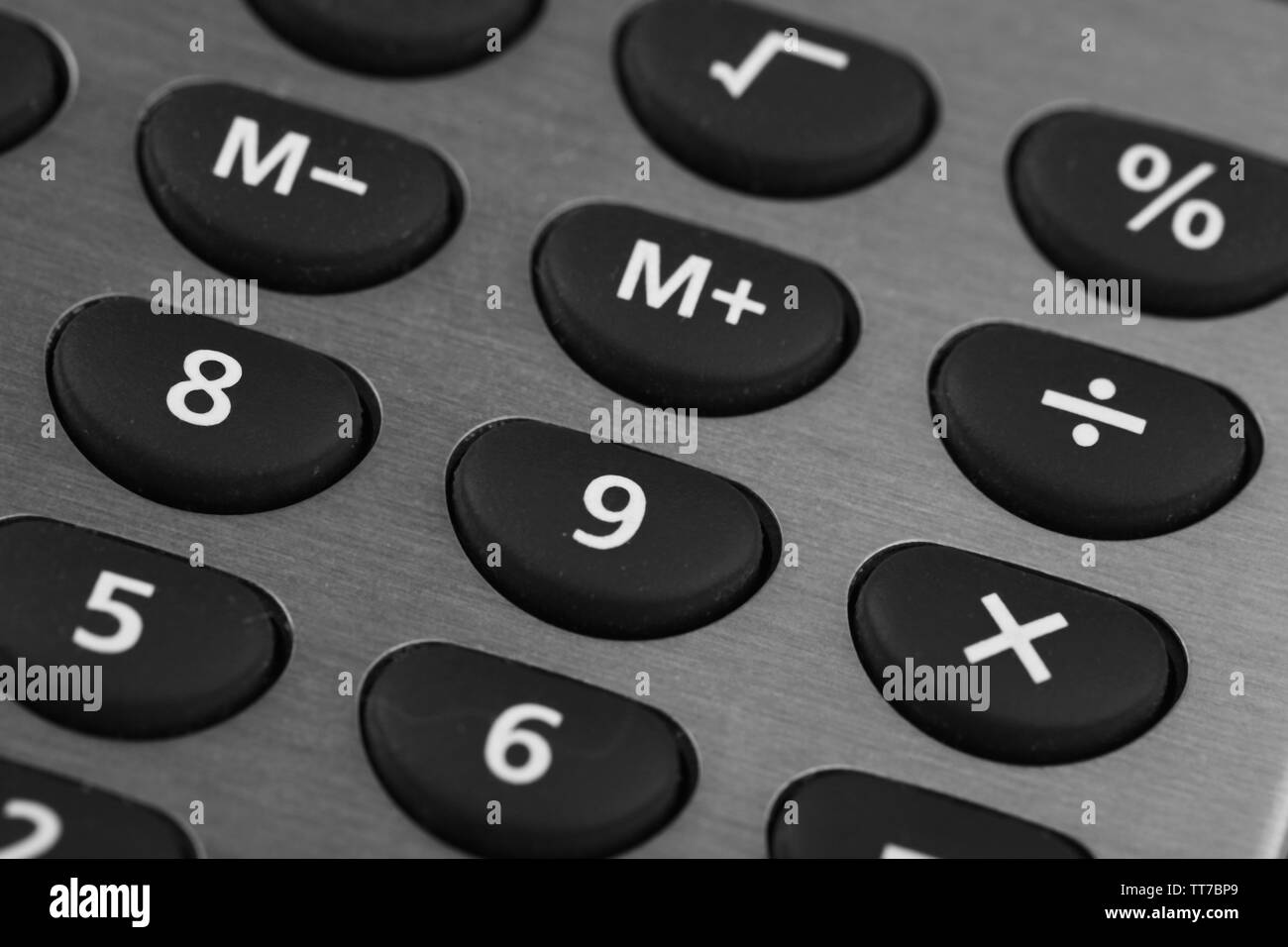 Macro view of calculator board Stock Photo - Alamy