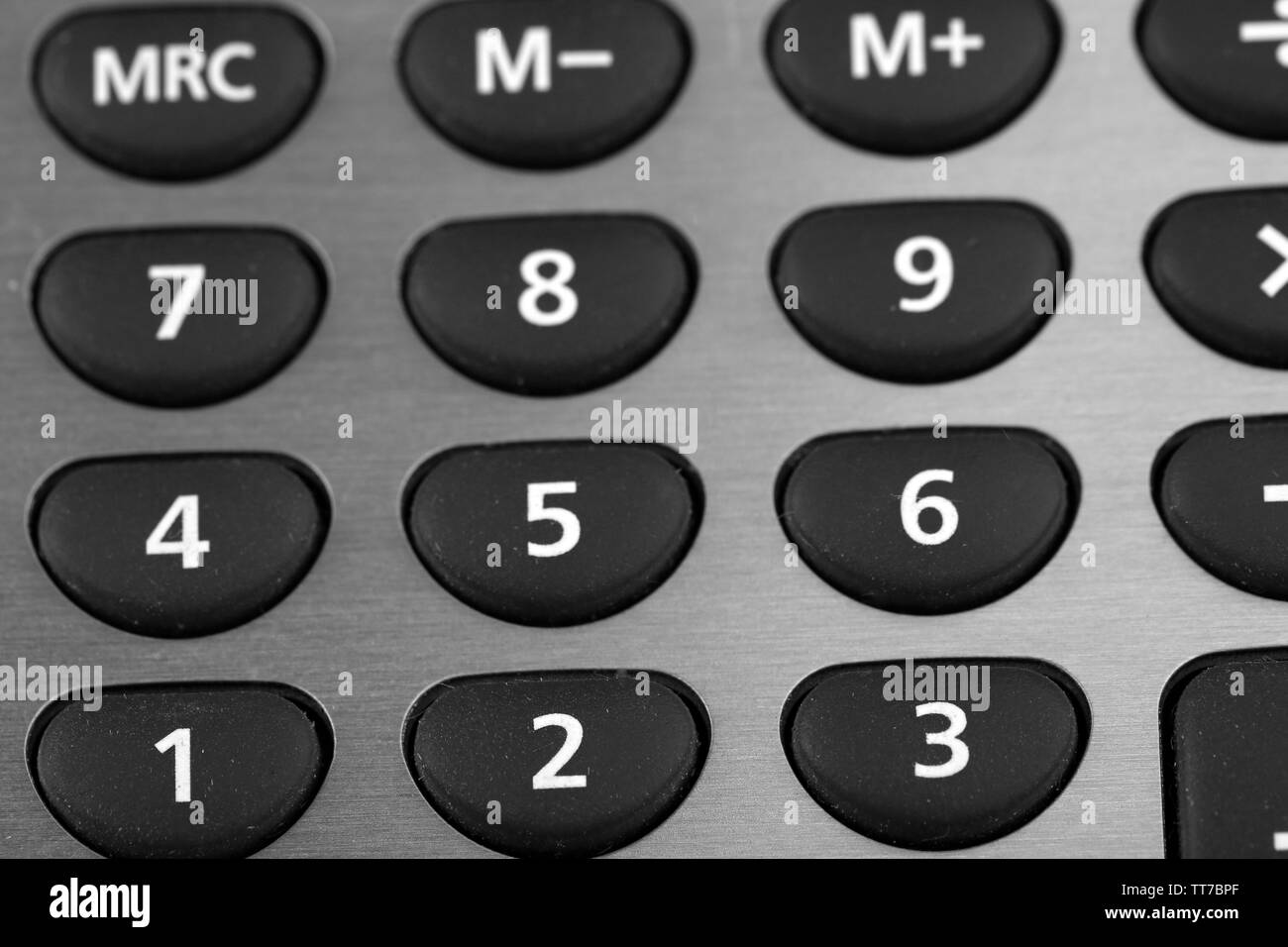 Macro view of calculator board Stock Photo - Alamy