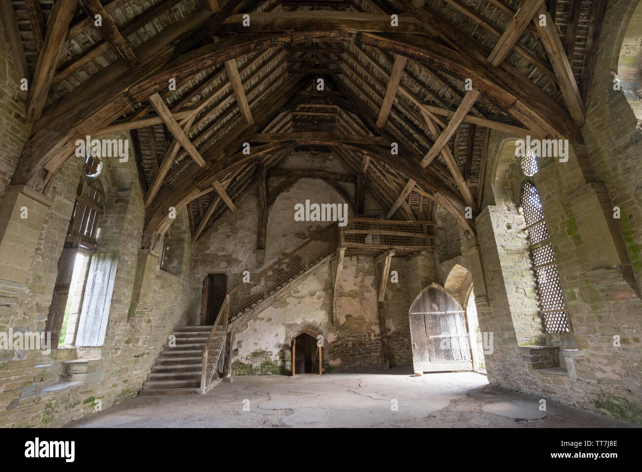 Stokesay castle hall shropshire hi-res stock photography and images - Alamy