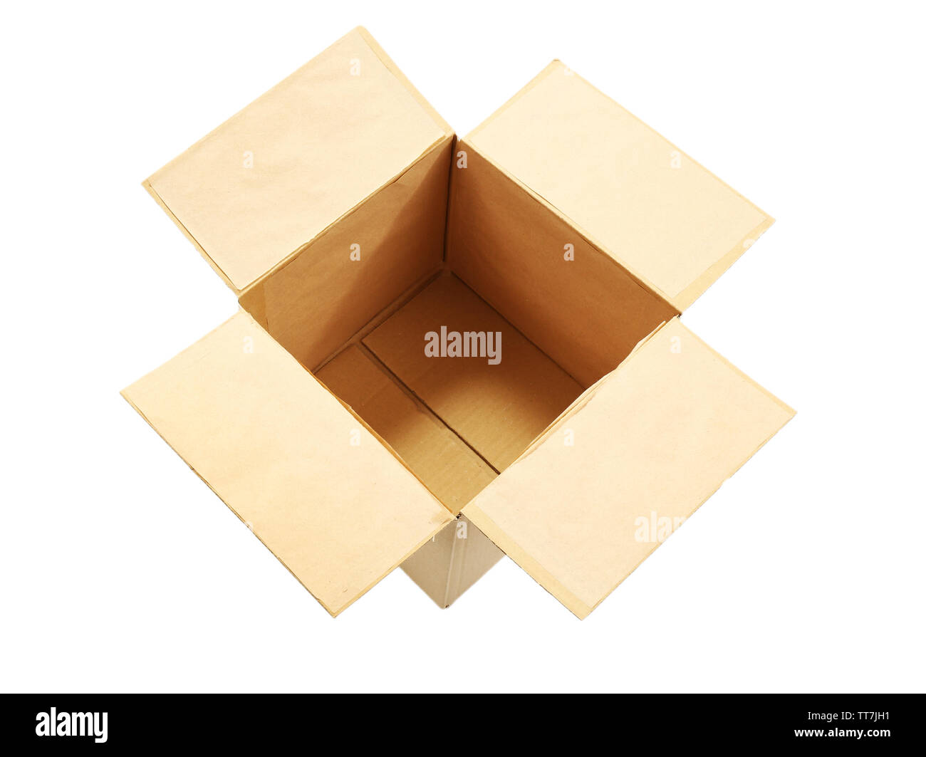 Brown cardboard box isolated on white Stock Photo - Alamy