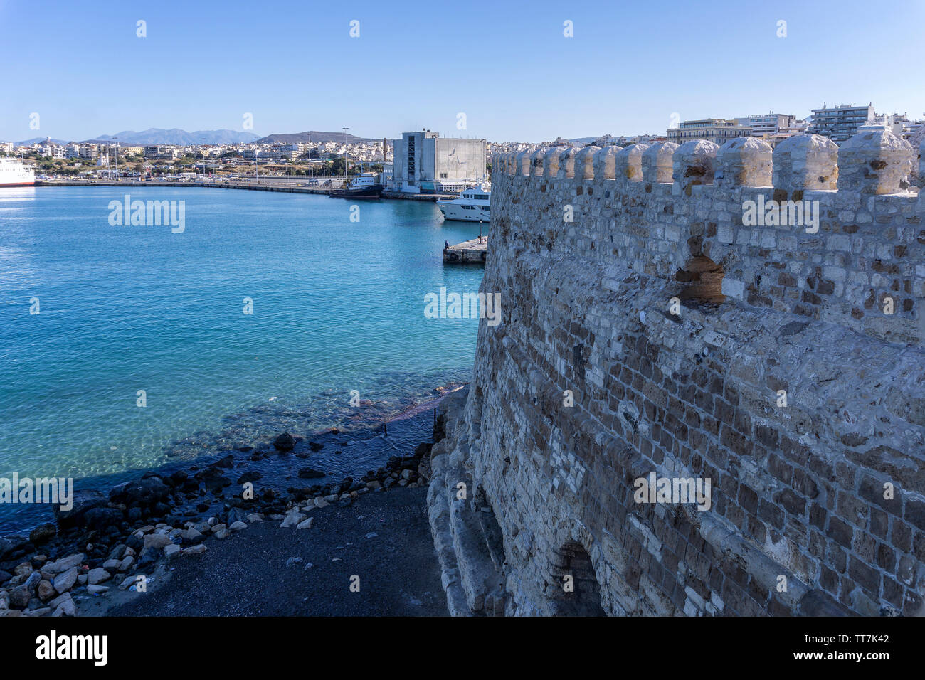 Heraklion, Crete Island - Greece. Panoramic view of Heraklion city ...