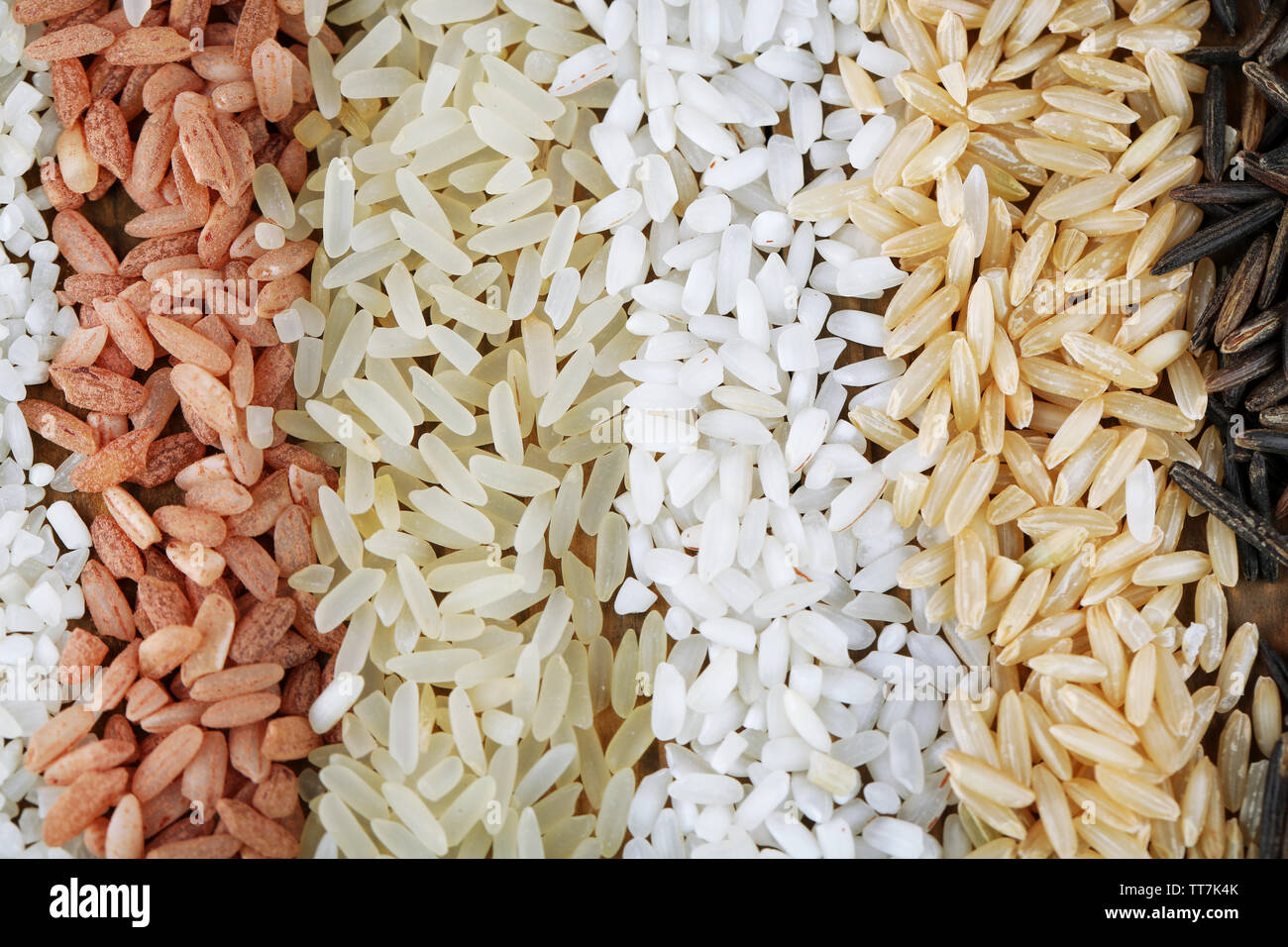 Different types of rice close up Stock Photo - Alamy