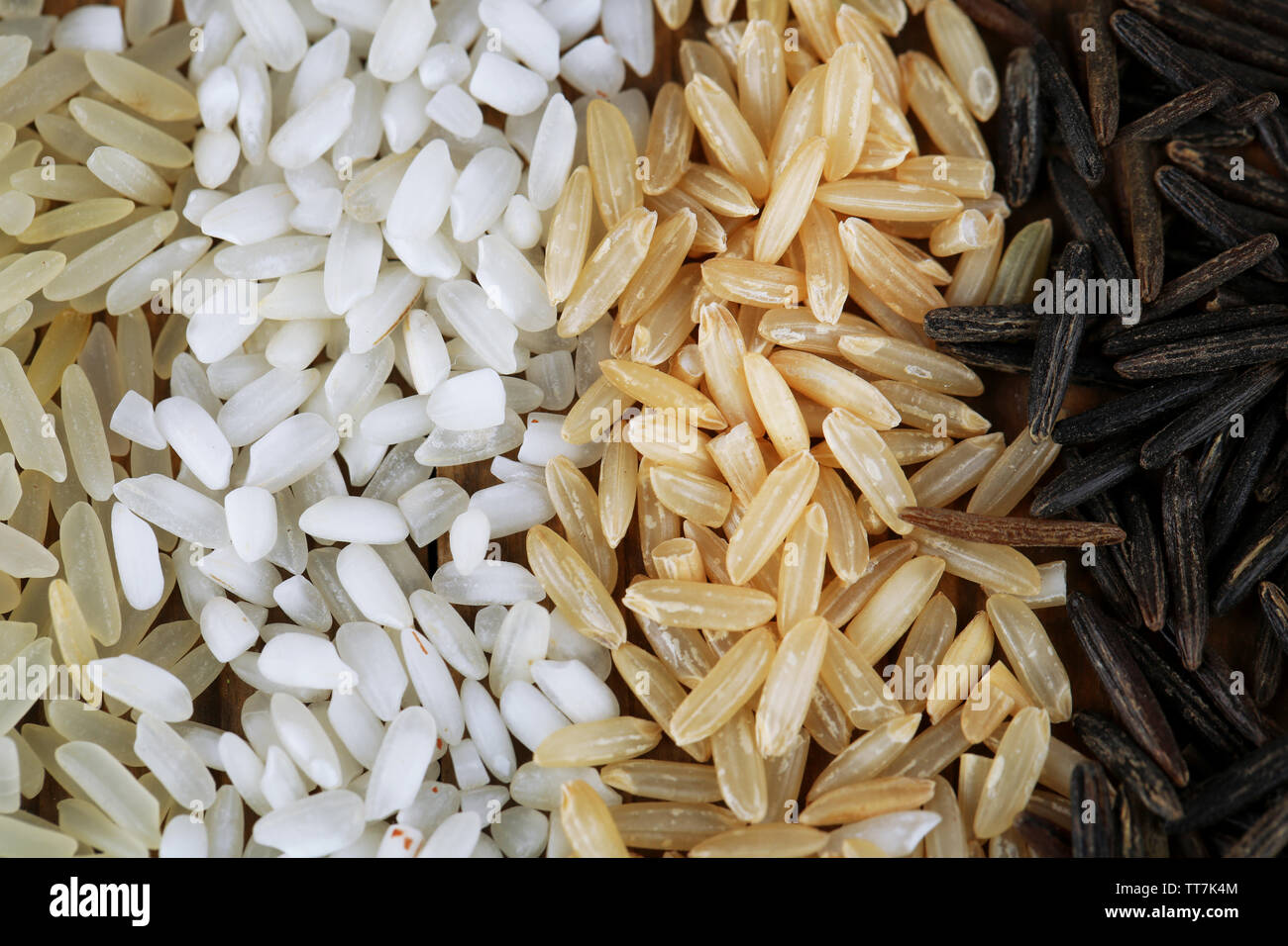 Different types of rice close up Stock Photo - Alamy