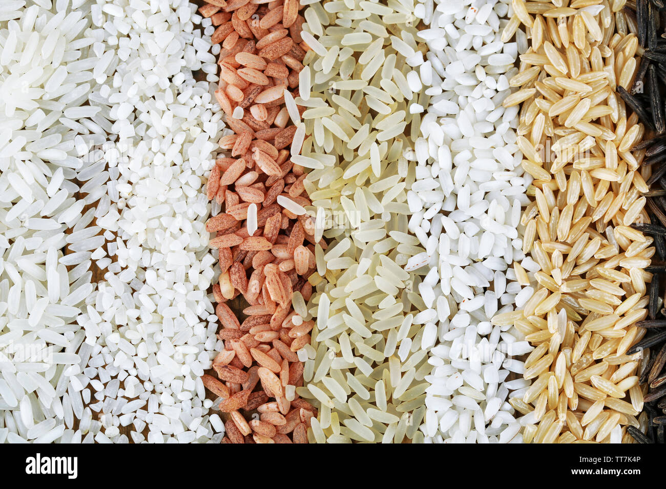 Different types of rice close up Stock Photo - Alamy
