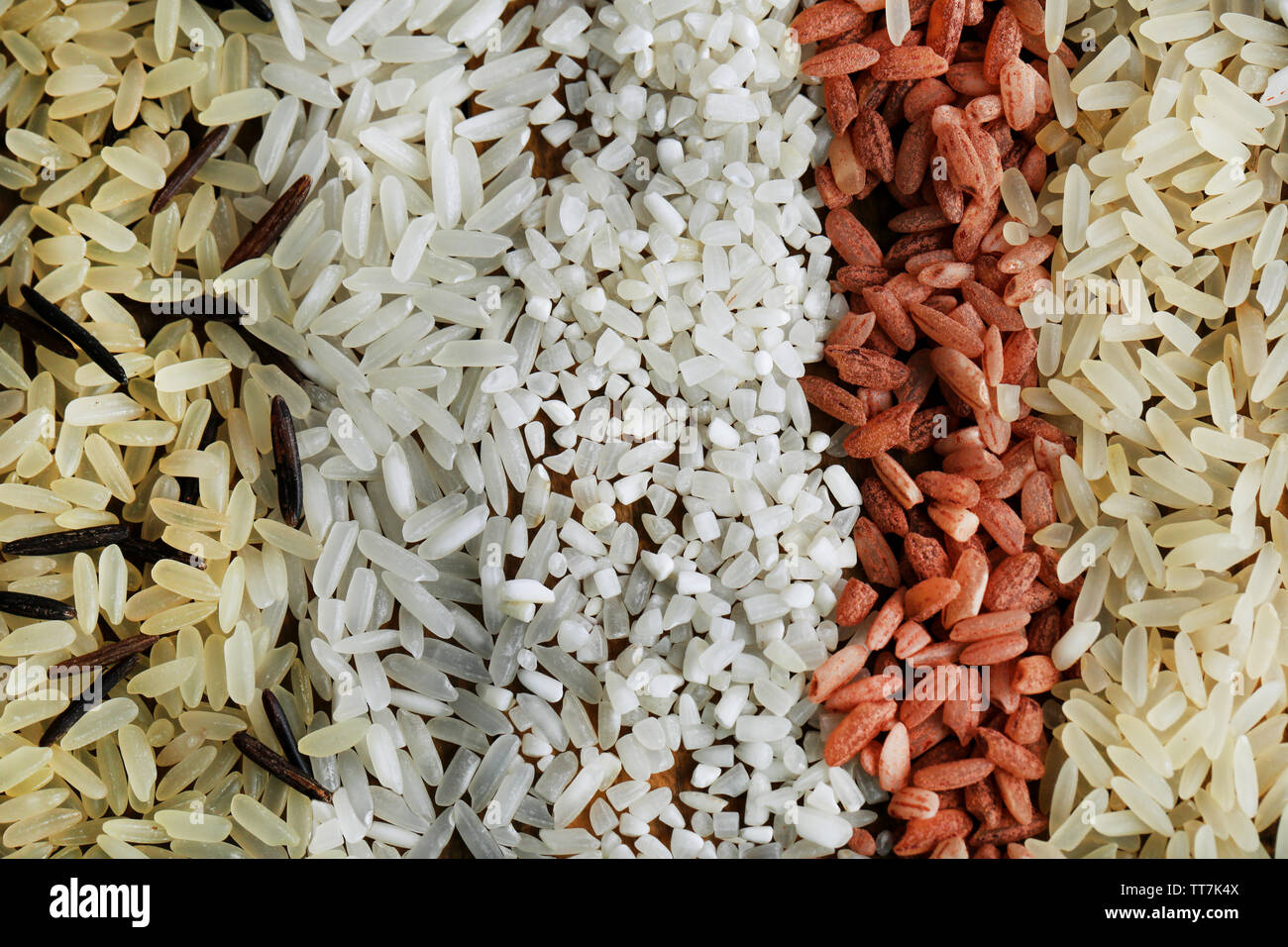 Different types of rice close up Stock Photo - Alamy