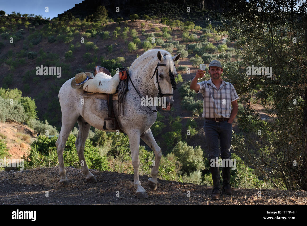 2019 Romeria De San Isidro in the mountain top village of Comares ...