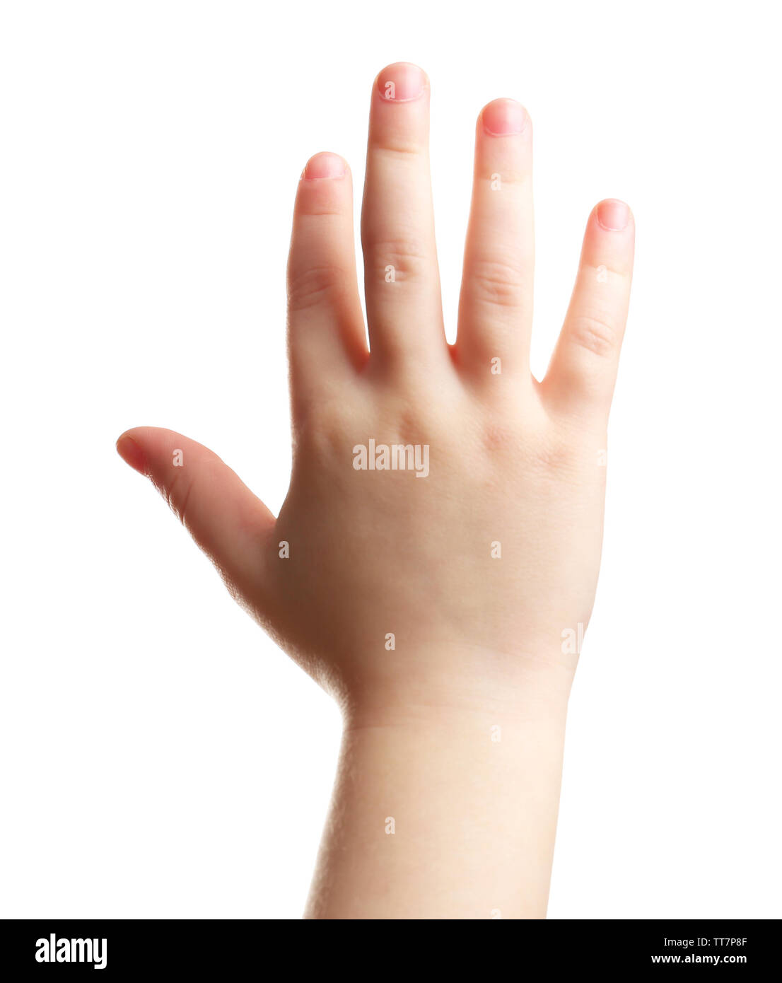 Child hand isolated on white Stock Photo - Alamy