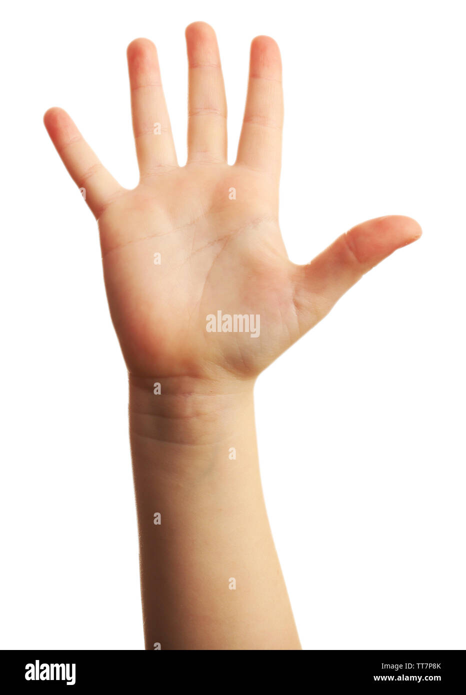 Child hand isolated on white Stock Photo - Alamy