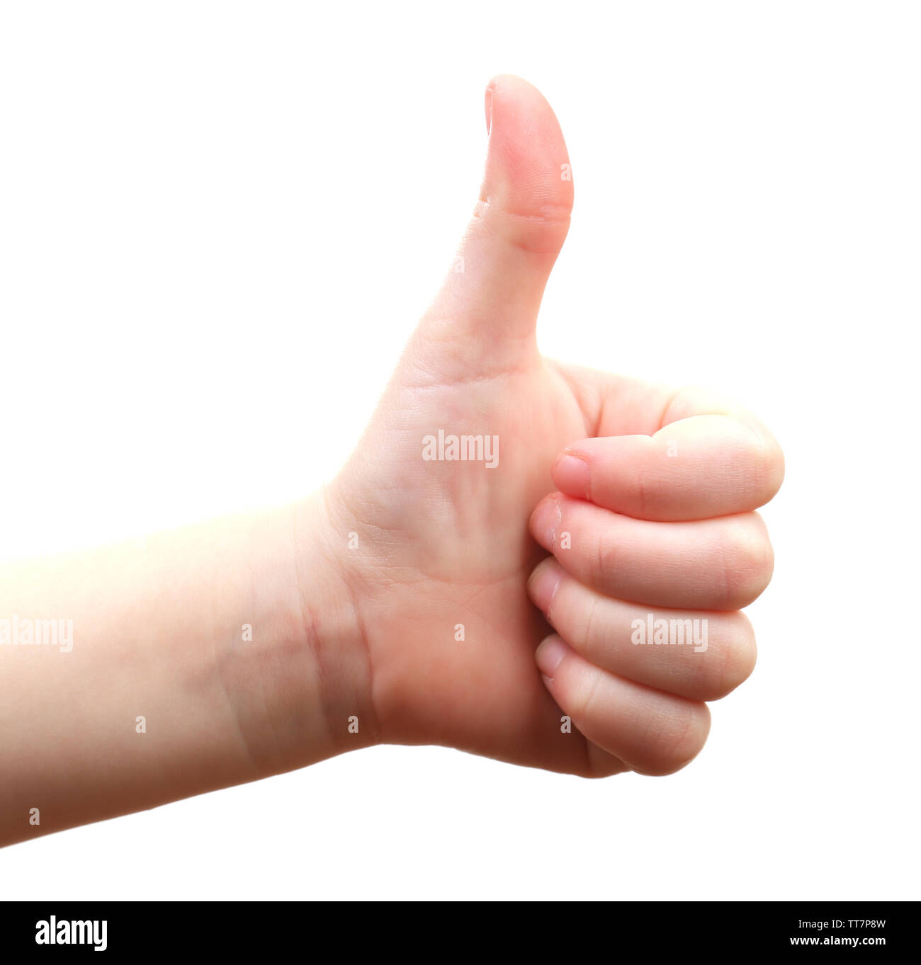 Child hand isolated on white Stock Photo - Alamy