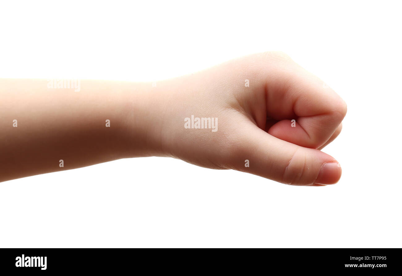 Child hand isolated on white Stock Photo - Alamy