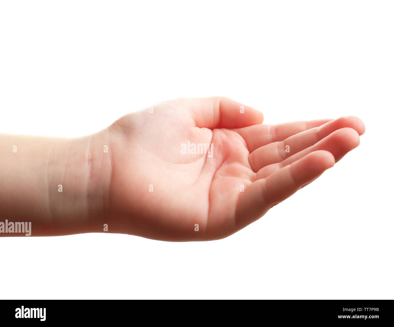 Child hand isolated on white Stock Photo - Alamy