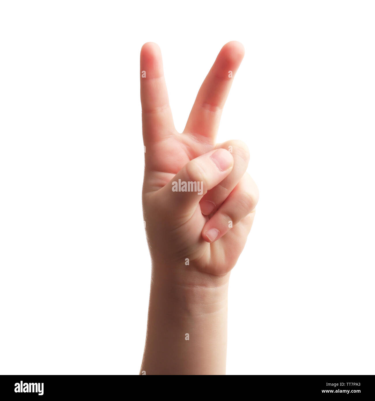 Child hand isolated on white Stock Photo - Alamy