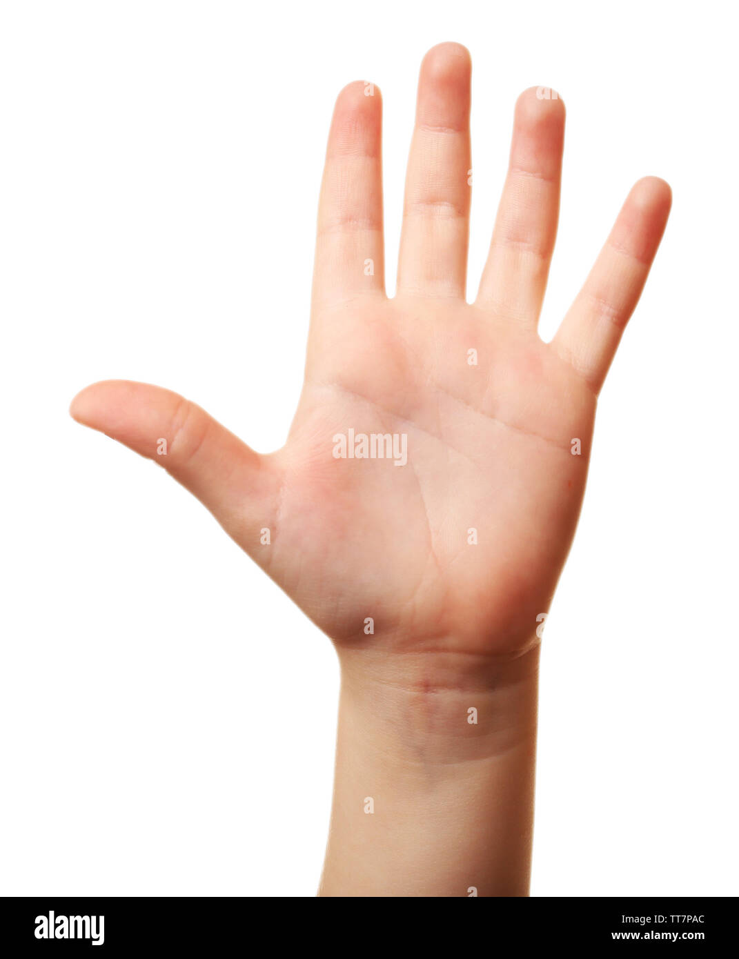 Child hand isolated on white Stock Photo - Alamy