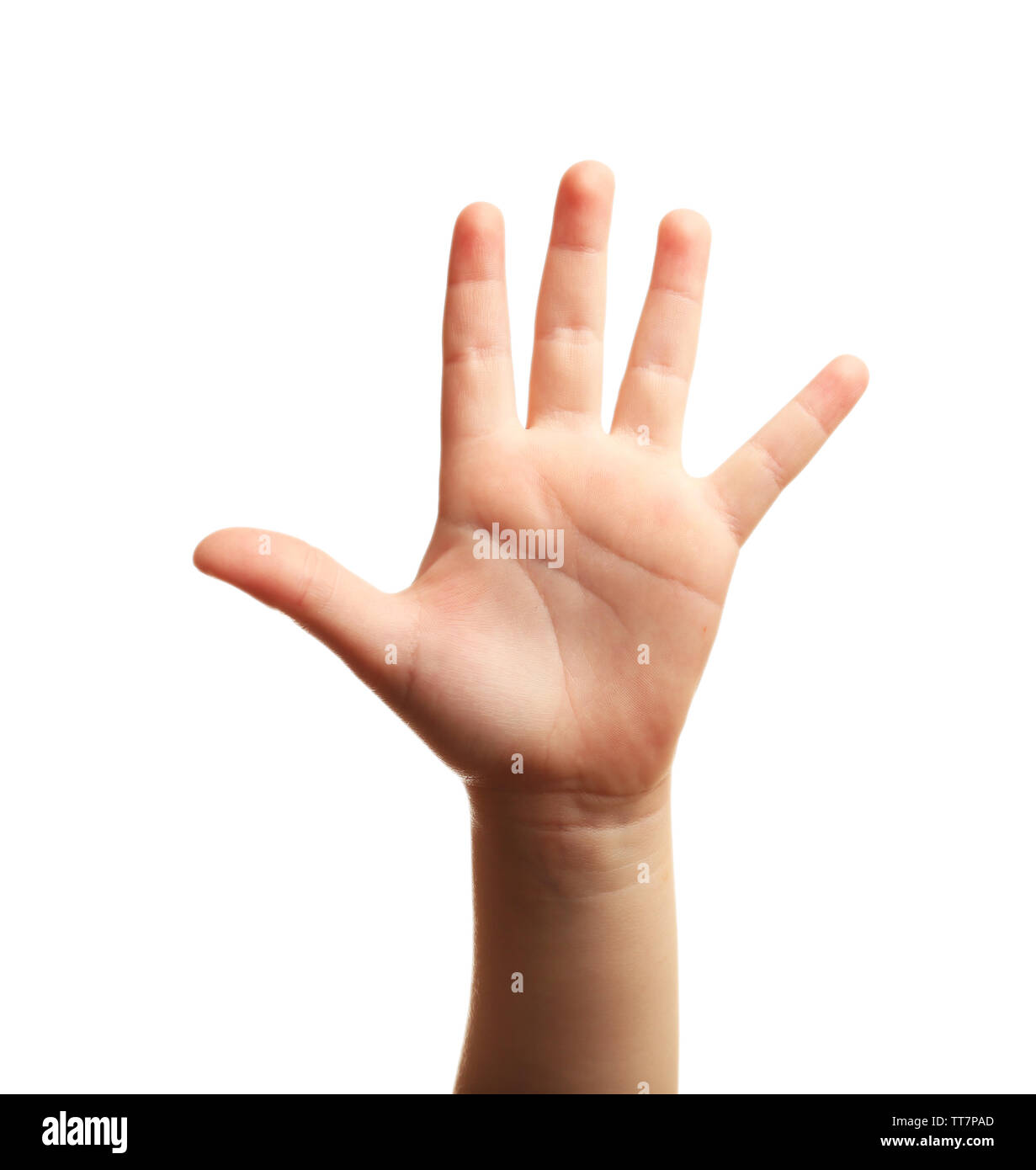 Child hand isolated on white Stock Photo - Alamy