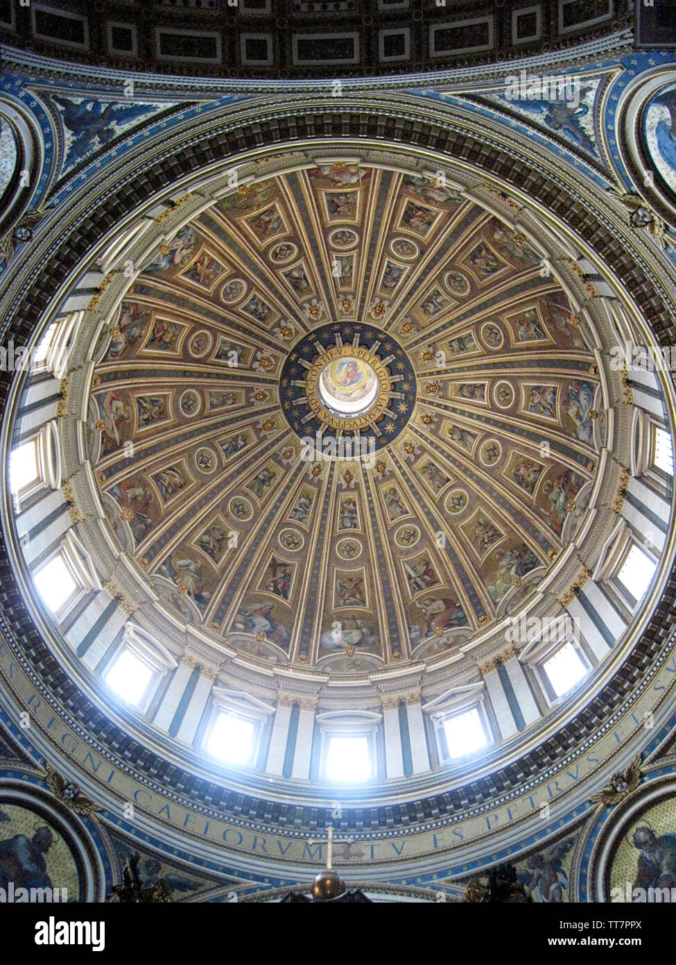 VIEW OF THE DOME AND CEILING OF THE SAINT PETER'S BASILICA, ROME, ITALY ...