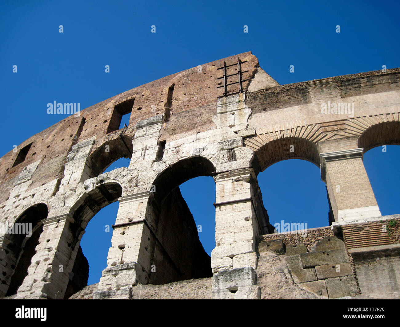 A VIEW OF THE EXTERIOR OF THE COLLOSEUM , ROME, ITALY Stock Photo - Alamy