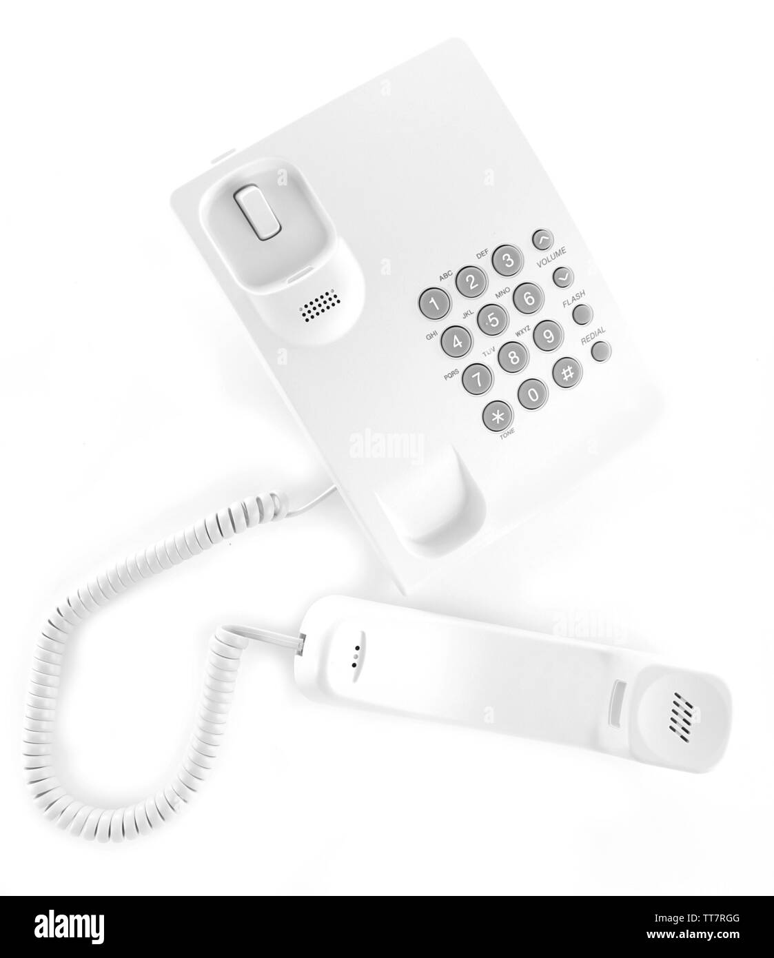 Telephone set isolated on white Stock Photo - Alamy