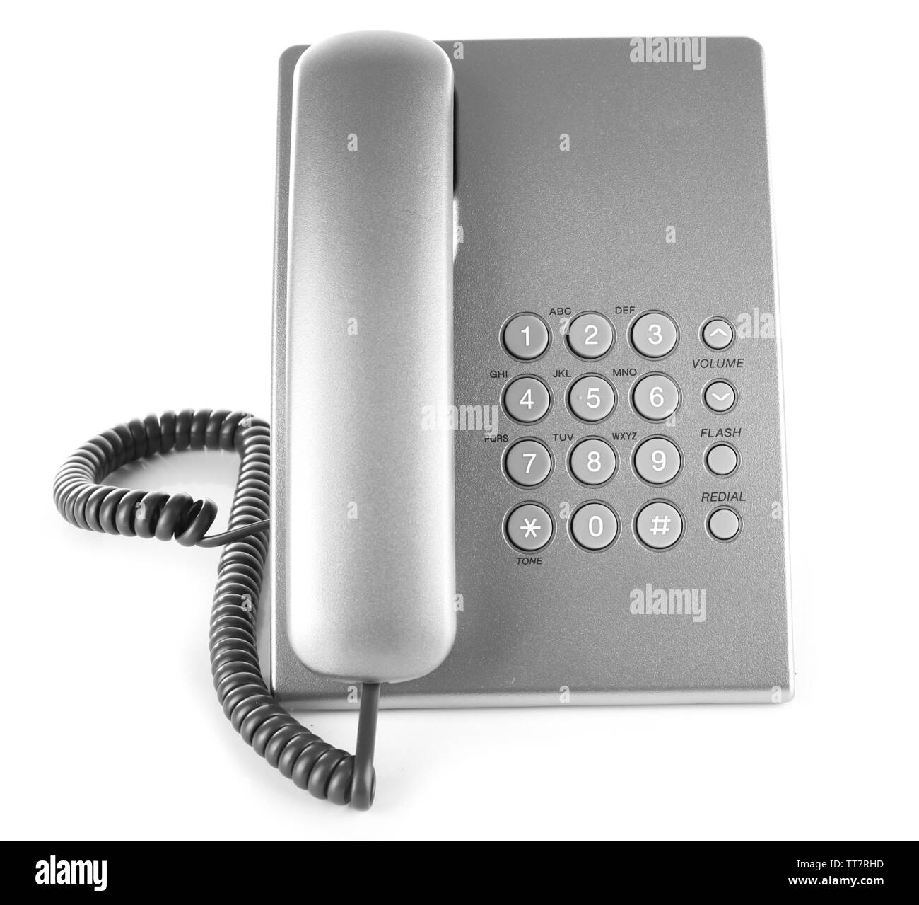 Telephone set isolated on white Stock Photo - Alamy