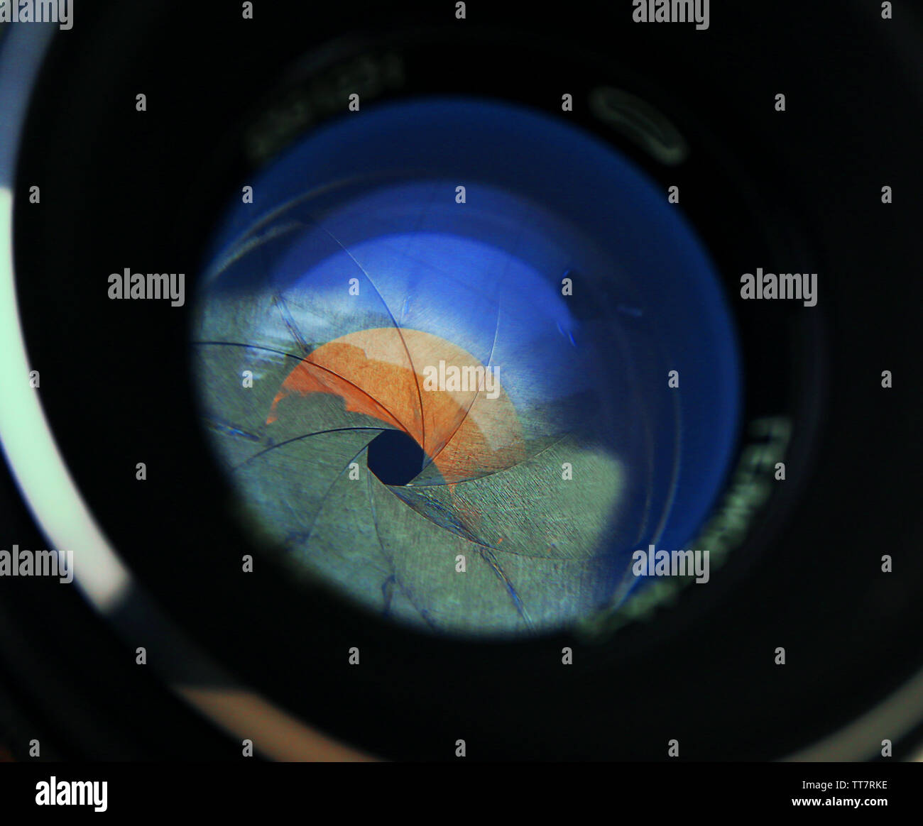 Camera lens on light background Stock Photo - Alamy