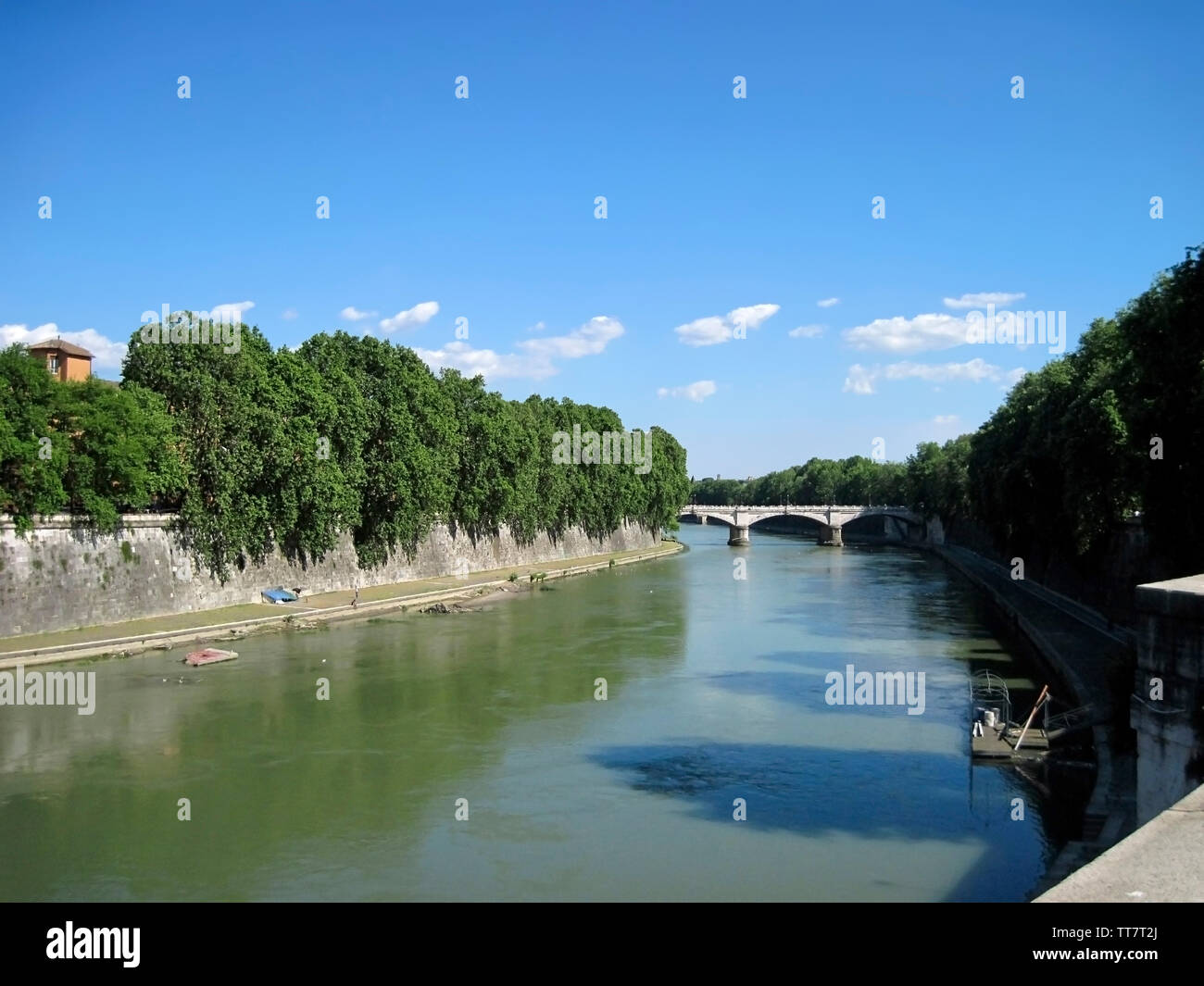 A VIEW OF APARTMENT BUILDINGS JOGGING AND CYCLING TRACKS IN ROME, ITALY ...