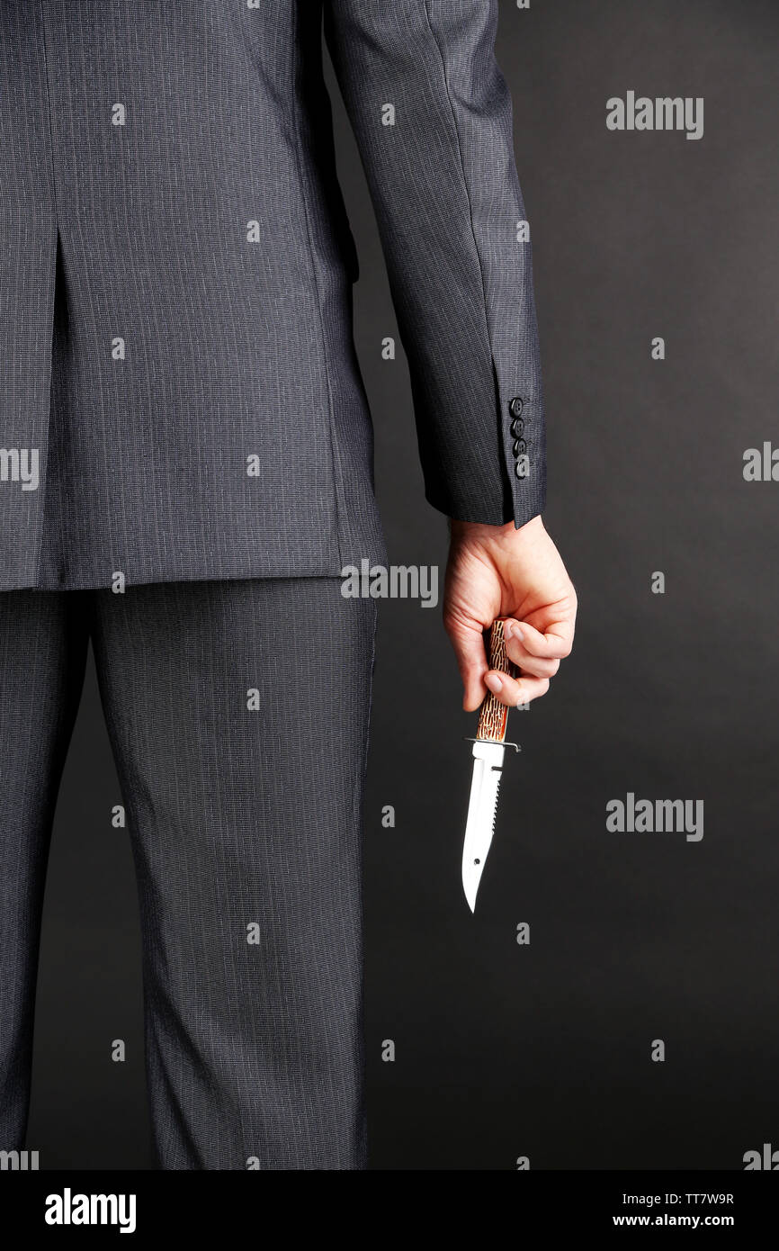 Hand gripping knife hi-res stock photography and images - Alamy