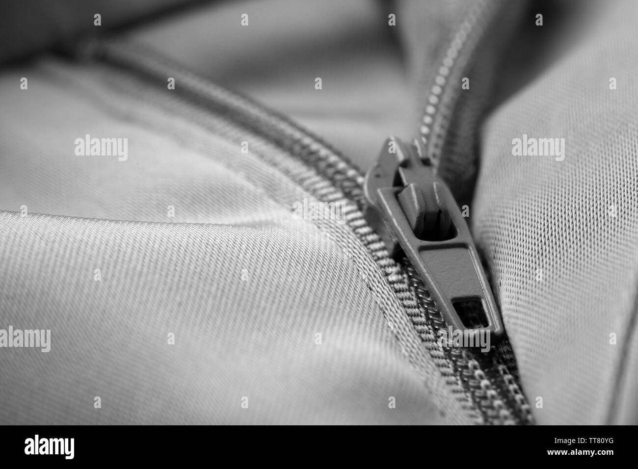 Zipper on clothes close up Stock Photo - Alamy