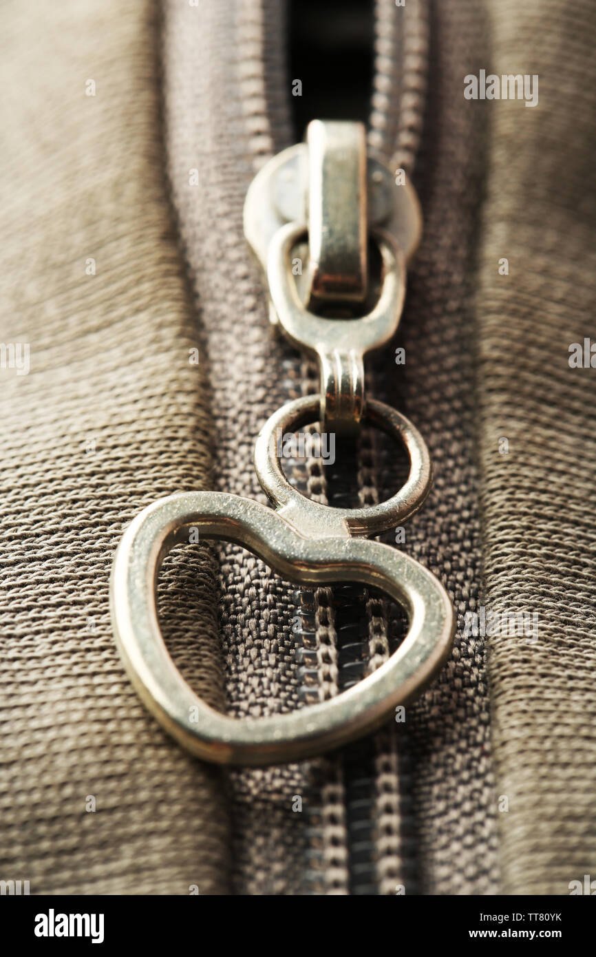 Zipper on clothes close up Stock Photo - Alamy