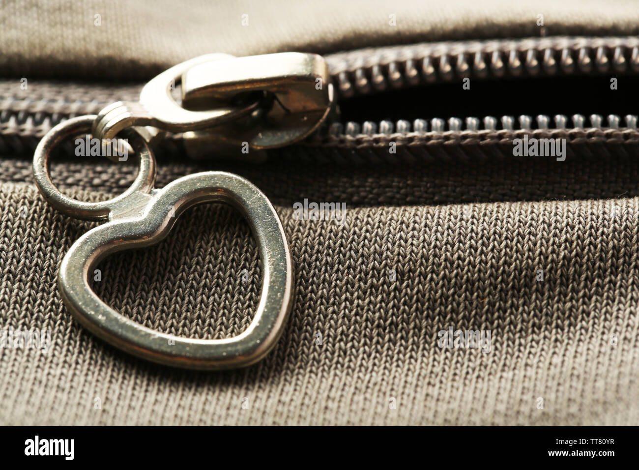 Zipper on clothes close up Stock Photo - Alamy
