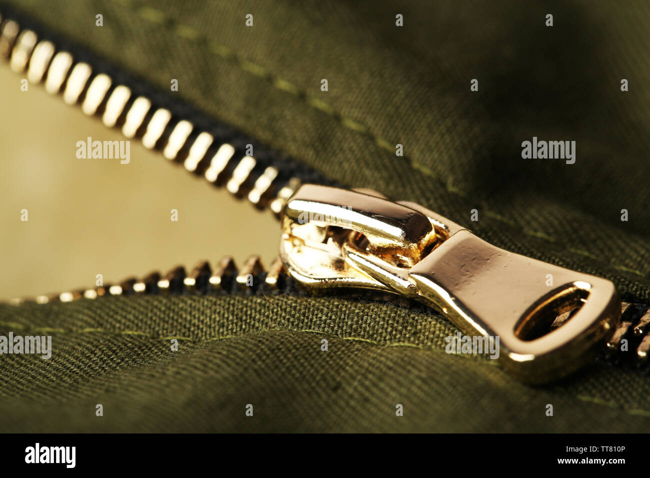 Zipper on clothes close up Stock Photo - Alamy