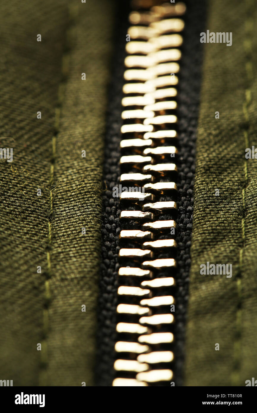 Zipper on clothes close up Stock Photo - Alamy