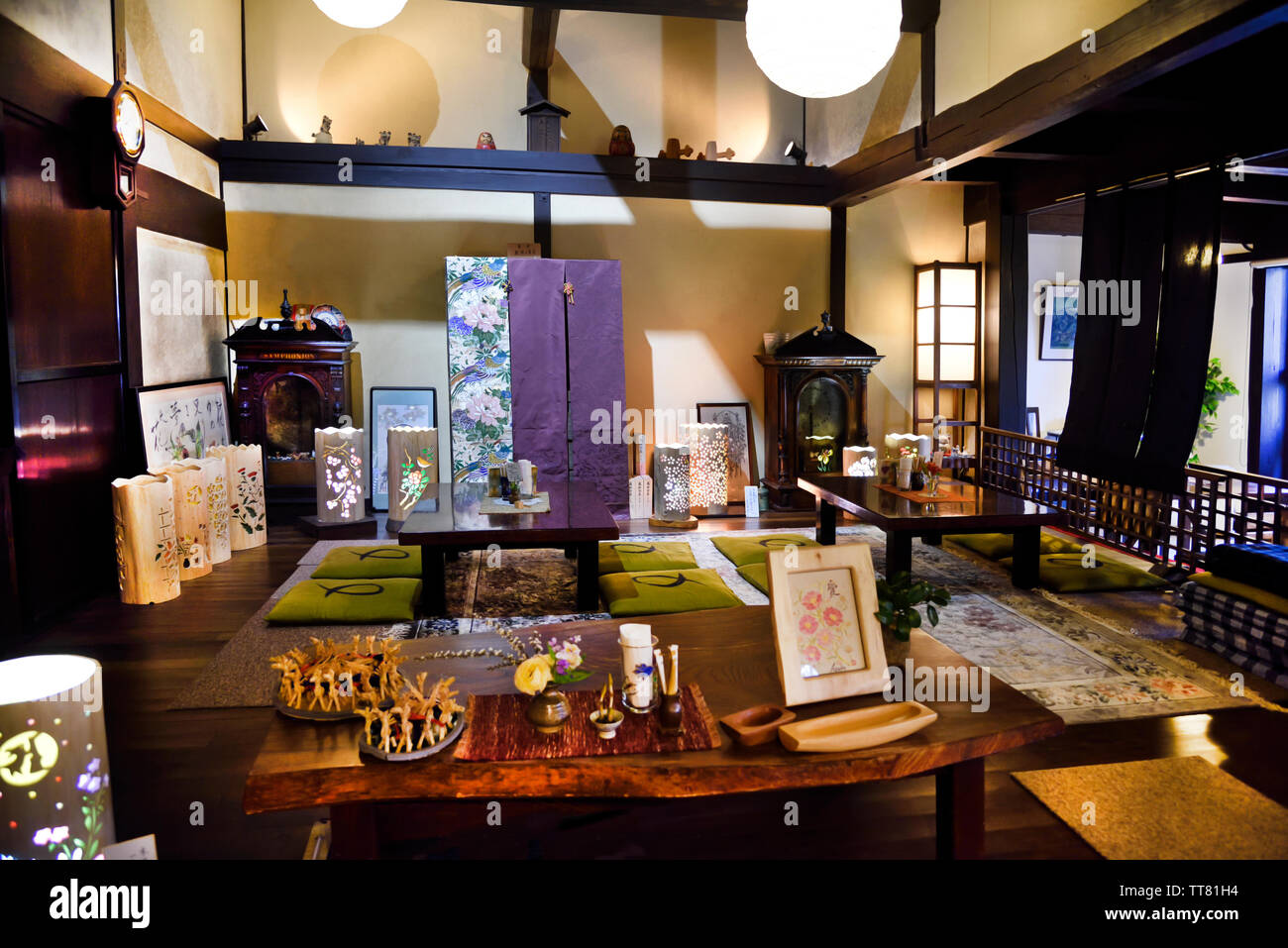 traditional tea shop Magome village Japan Stock Photo - Alamy