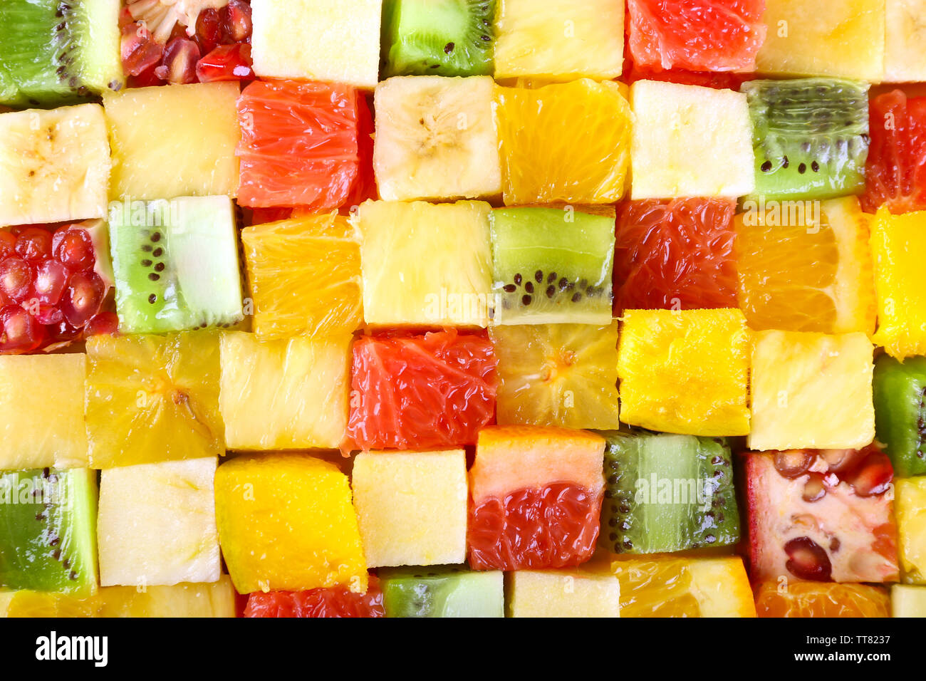 Sliced fruits background Stock Photo - Alamy