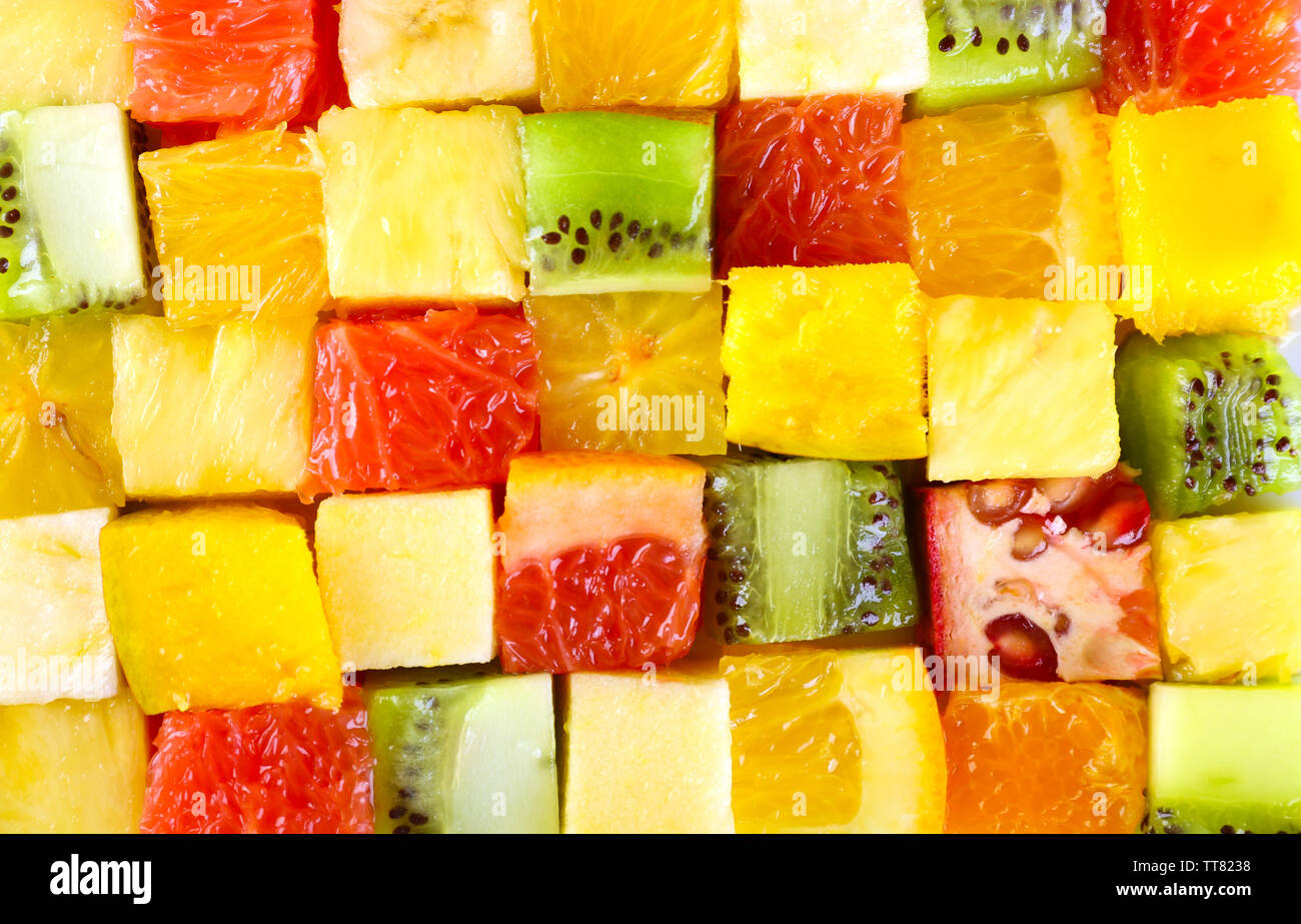 Sliced fruits background Stock Photo - Alamy